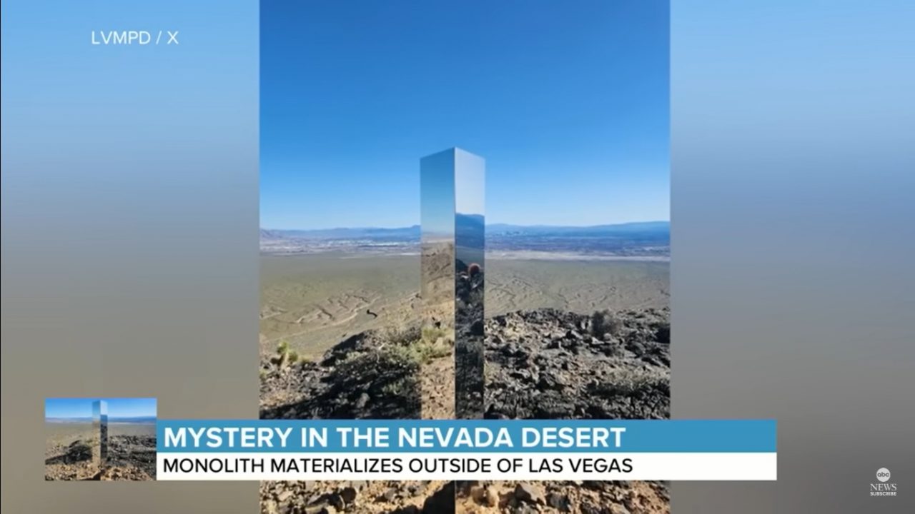 Mysterious monolith appears in remote Las Vegas mountain range ...